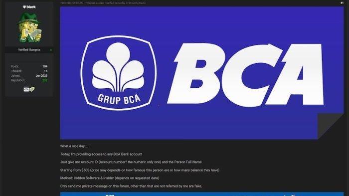 Hacker Jual Jasa Login Akun MyBCA Rp7,5 Juta, Pihak BCA: MyBCA Hanya ...