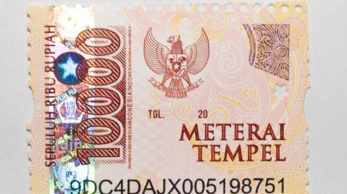 Ini Penampakan Materai Rp 10 Ribu, Ada Hologram dan Berlambang Burung ...