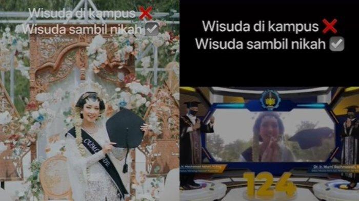 Viral! Wanita Ini Gelar Acara Pernikahan Sambil Ikut Wisuda Online, Jadi Momen Tak Terlupakan ...