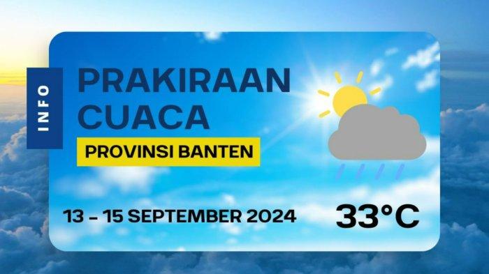 Prakiraan Cuaca di Provinsi Banten, Sabtu 14 September 2024, Ini Prediksi BMKG - Tribunbanten.com