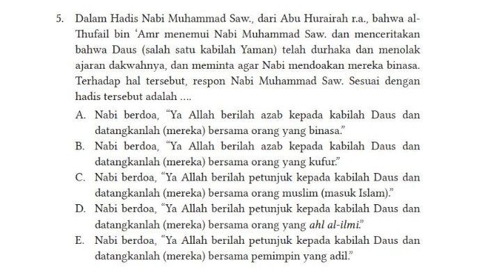KUNCI JAWABAN PAI Kelas 11 Kurikulum Merdeka, Respon Nabi Muhammad Saw Sesuai dengan Hadis ...
