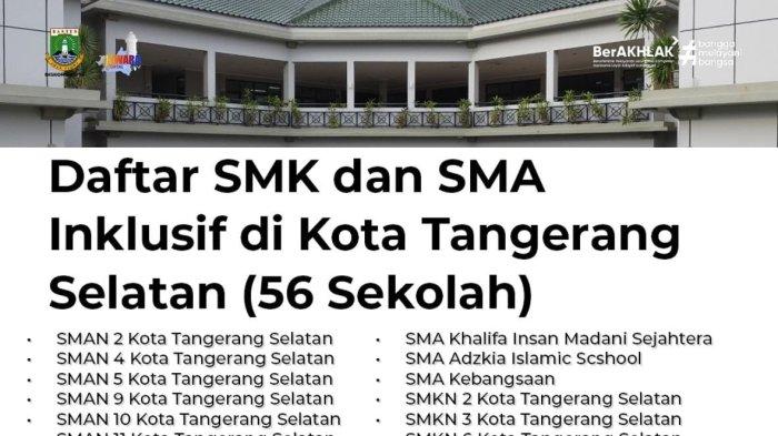 Daftar 56 Sekolah SMA/SMK Inklusif Ramah Disabilitas di Tangsel, Jadi ...
