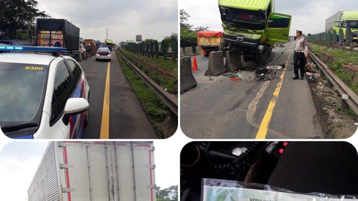 Diduga Mengantuk, Mobil Wing Box Tabrak Beton Pembatas Jalan di Tol Tangerang-Merak ...