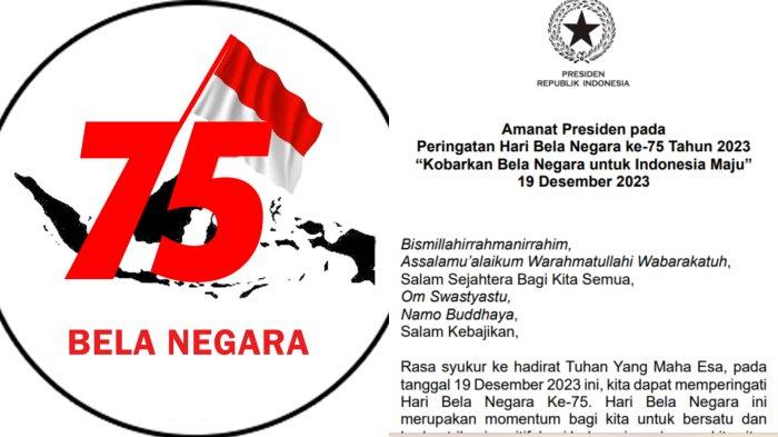 Teks Amanat Presiden Format PDF untuk Upacara Hari Bela Negara 2023, Lengkap Link Downloadnya ...