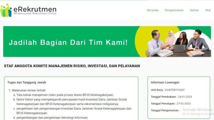 Lowongan Kerja BPJS Ketenagakerjaan Periode Januari 2023, Berikut ...