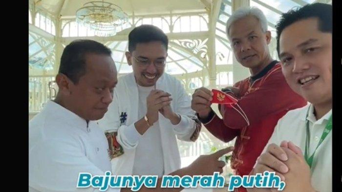 Kompak Berbusana Merah & Putih, Bahlil Jodohkan Ganjar-Erick di Solo - Tribunbanyumas.com