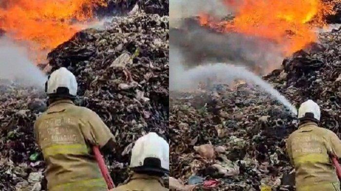 Tumpukan Sampah di TPA Jatibarang Semarang Terbakar Lagi, Api Diduga dari Bara Sisa Kebakaran ...
