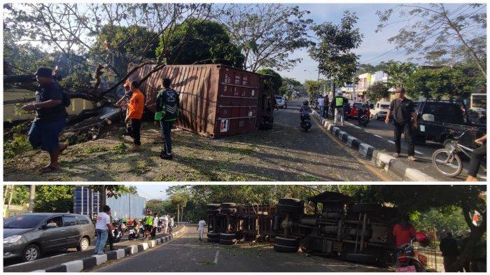 Truk Terguling dan Menimpa Sepeda Motor di JLS Salatiga, 2 Pemotor Alami Nasib Tragis ...
