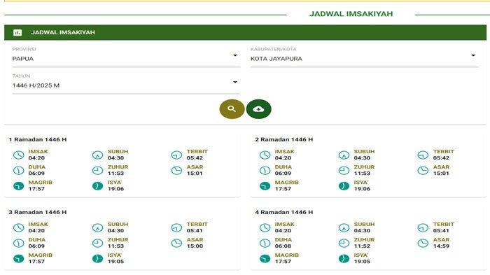 Imsakiyah Ramadan 2025, Inilah Jadwal Buka Puasa hingga Imsak di Kota ...