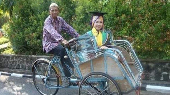 Raeni Anak Tukang Becak Viral Diantar Wisuda, Kini Nasibnya Berubah Drastis, S3 di Inggris ...