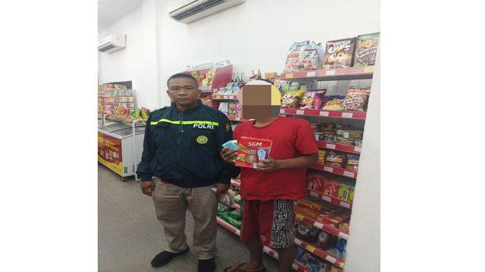 Pengamen di Batam Kepergok Curi Susu Bayi di Alfamart, Kini Kasus Berakhir Damai - Tribunbatam.id