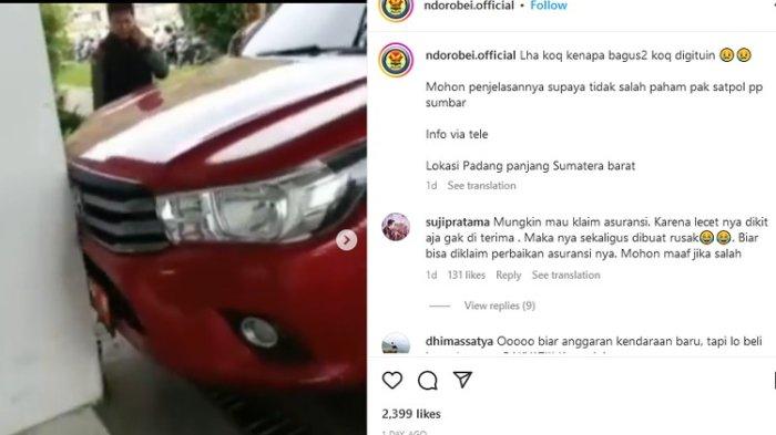 VIRAL, Video Mobil Dinas Satpol PP dan PMK Padang Panjang Dirusak Demi ...