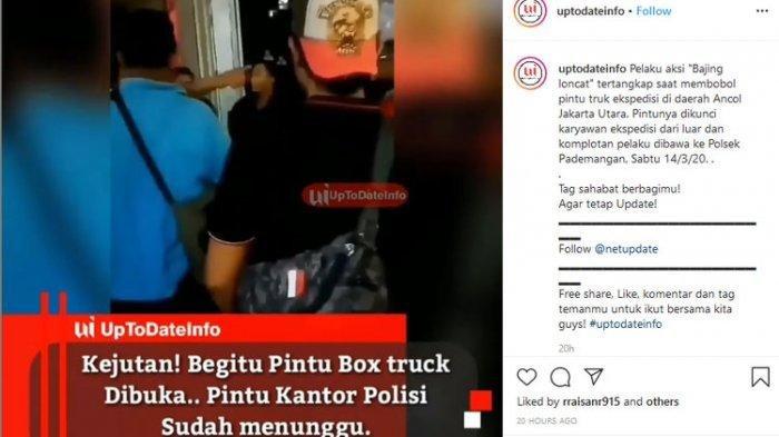 Viral Aksi Bajing Loncat Terperangkap Dalam Mobil Boks, Pintu Dibuka ...