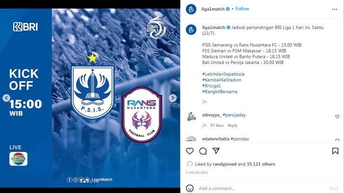 Live Streaming Indosiar PSIS Semarang vs RANS Nusantara, Taisei Marukawa Starter - Tribunbatam.id