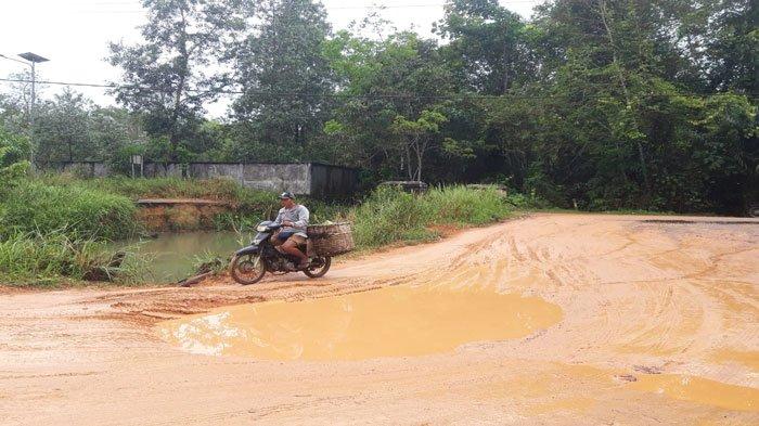 Musim Penghujan, Kondisi Jalan Penghubung di Bintan Ini Becek dan ...