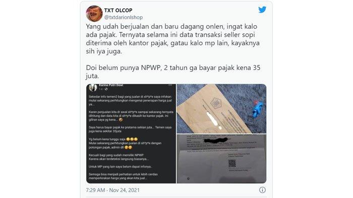 VIRAL! Pedagang Online Ngaku Ditagih Pajak Rp 35 Juta, Ini Jawaban Shopee dan Ditjen Pajak ...
