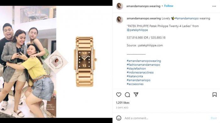 Amanda Manopo Pakai Jam Tangan Mewah Seharga Ratusan Juta Rupiah - Tribunbatam.id