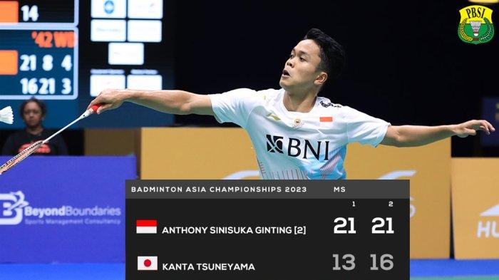 Hasil Kejuaraan Badminton Asia 2023, Ginting Menang, Hadapi Loh Kean Yew di Final - Tribunbatam.id