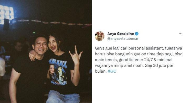 Anya Geraldine Cari Personal Assistant yang Mirip Ariel NOAH, Gajinya Rp 30 Juta - Tribunbatam.id