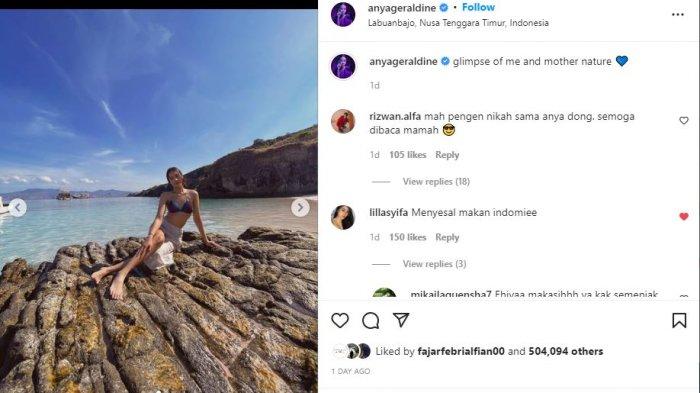 Anya Geraldine Tampil Pakai Bikini di Labuan Bajo, Warganet Salfok ke Perut - Tribunbatam.id