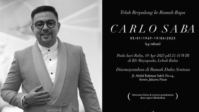 Carlo Saba Vokalis Kahitna Meninggal, Sempat Kolaps Saat Manggung ...