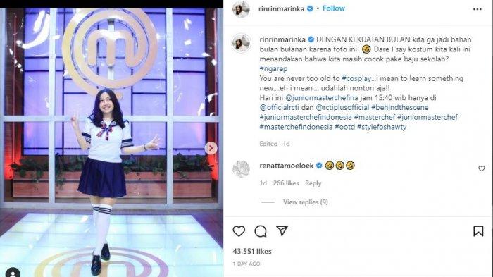 Chef Marinka Cosplay Sailor Moon di Junior Masterchef, Chef Renatta ...