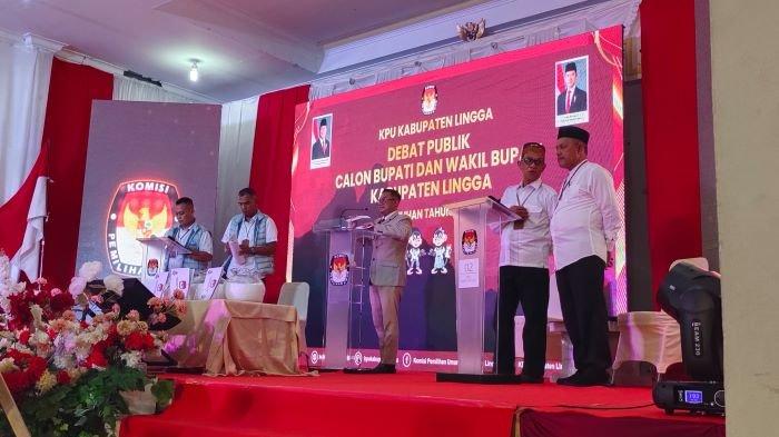 Debat Pilkada Lingga 2024, Riuh Tim Pemenangan saat Paslon Sampaikan Visi Misi - Tribunbatam.id
