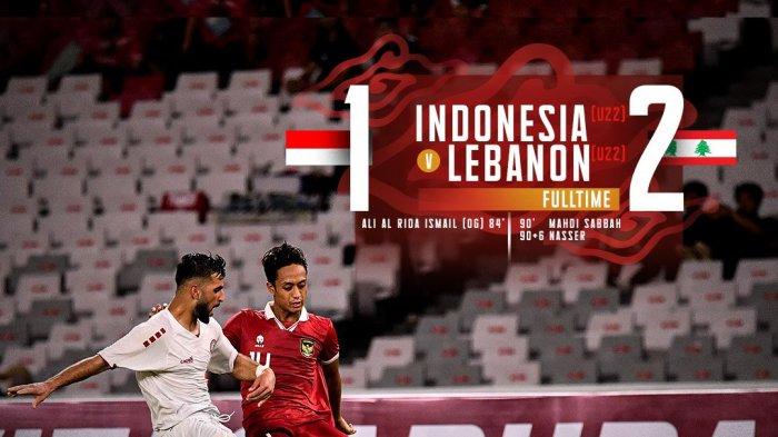 Timnas U22 Indonesia Telan Kekalahan dari Lebanon, Garuda Nusantara Kalah 1-2 - Tribunbatam.id