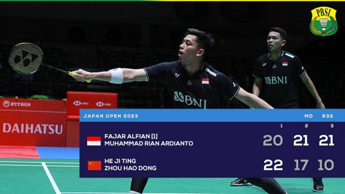 Hasil Japan Open 2023, Fajar/Rian Menang, Pramudya/Yeremia Kalah - Tribunbatam.id