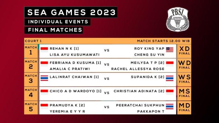 Live Streaming Final Badminton SEA Games 2023, Peluang Indonesia Raih 4 Emas - Tribunbatam.id