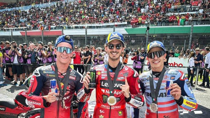 Hasil Sprint Race MotoGP Italia 2024, Jorge Martin Crash, Francesco Bagnaia Juara, Marquez No 2 ...