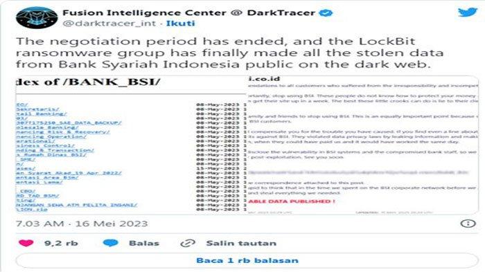 Kelompok Hacker Klaim BSI Down dan Sebar Data Nasabah Bank Syariah ...