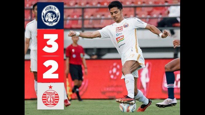Hasil BRI Liga 1, Drama Lima Gol, Arema FC Tumbangkan Persija Jakarta 3-2 - Tribunbatam.id