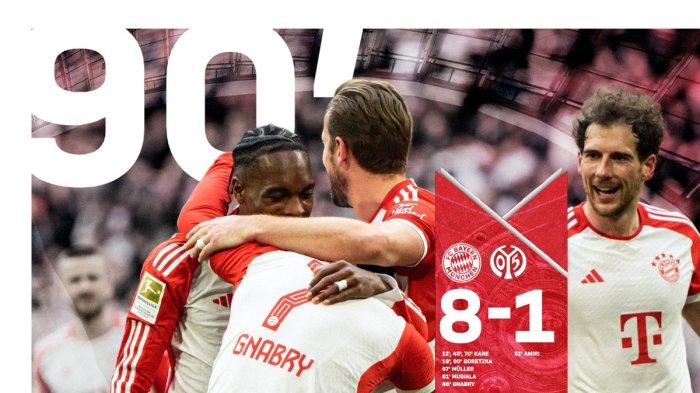Hasil Bayern Munchen vs Mainz, Harry Kane Hattrick di Pesta 8 Gol Bayern Munchen - Tribunbatam.id