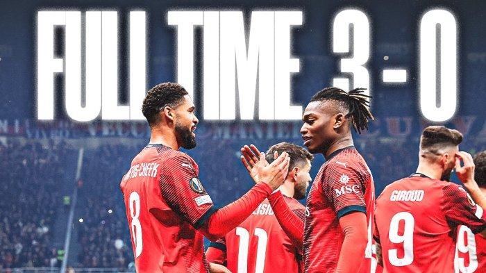 Hasil Liga Europa AC Milan vs Rennes, Ruben Loftus-Cheek 2 Gol, Rafael Leao 1 Gol, AC Milan ...