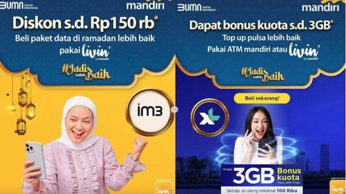 Cara Beli Pulsa Indosat dan XL di Livin Mandiri, Diskon Rp 150 Ribu ...