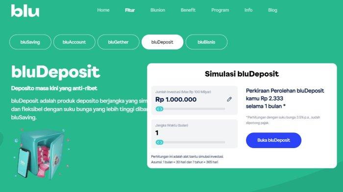 Cara Buka Deposito di Blu by BCA, Tarik Saldo Sebelum Jatuh Tempo Tanpa ...