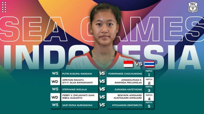 Live Streaming Final Badminton Beregu Putri SEA Games Indonesia vs Thailand: Putri KW vs ...