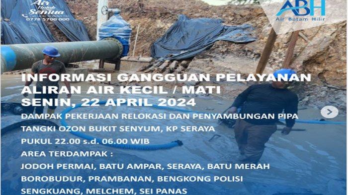 Mati Air di Batam Hari Ini - Warga Batu Ampar dan Bengkong Diminta ...