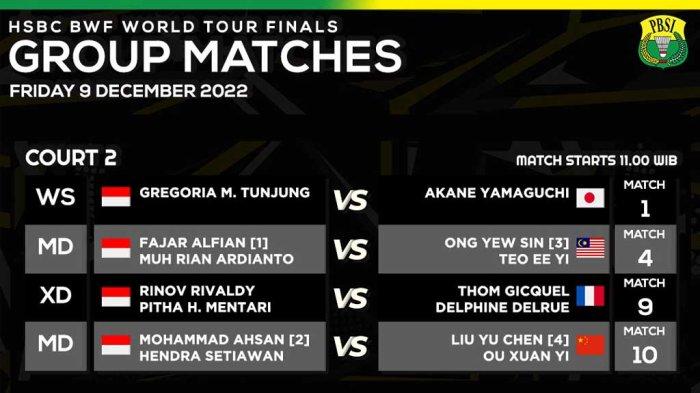 Live Streaming BWF World Tour Finals 2022 Hari Ini Jojo vs Chou Tien Chen, Ginting vs Loh Kean ...