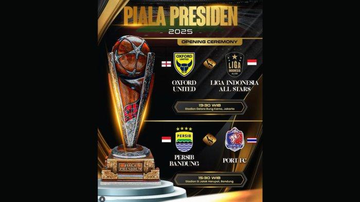Jadwal Piala Presiden 2025 Live Indosiar Hari Ini, Persib vs Port FC ...