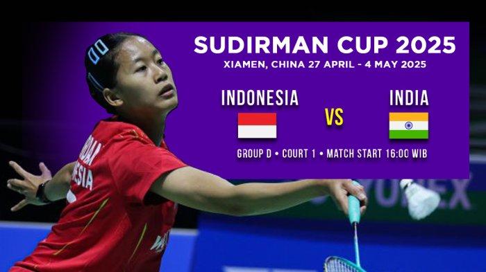 Siaran Langsung Sudirman Cup 2025 Indonesia vs India Live TVRI Sport, Jonatan Christie vs ...