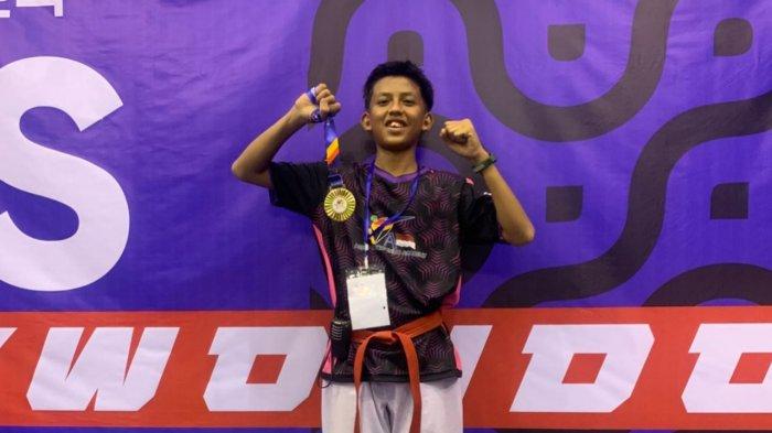 Khafi Fayyadh Aqila Asal Lingga Juara 1 Kyorugi Cadet U 37 KG IYOS ...