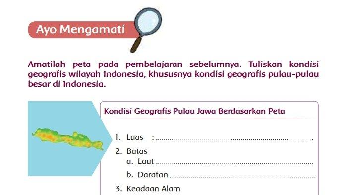 Kunci Jawaban Tema 1 Kelas 5 SD Halaman 32 dan 33 - Kondisi Geografis Indonesia - Tribunbatam.id