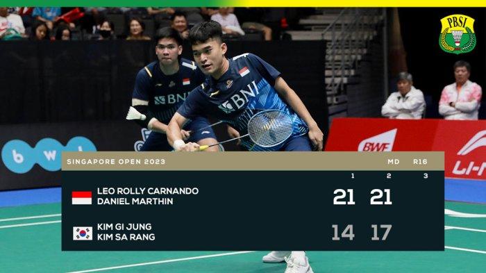 Hasil Singapore Open 2023, Leo/Daniel Menang, Gregoria, Marcus/Kevin, Fikri/Bagas Kalah ...