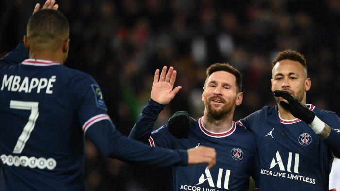 Hasil PSG vs Lorient, Kylian Mbappe, Neymar dan Lionel Messi Cetak Gol, PSG Pesta 5 Gol ...