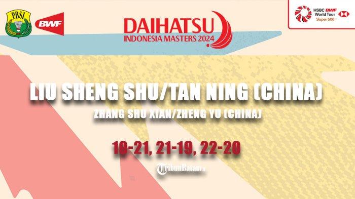 Hasil Final Indonesia Masters 2024, Liu Sheng Shu/Tan Ning Juara Ganda ...