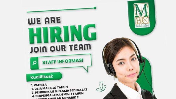 Lowongan Kerja Batam - Mega Mall Batam Cetre Buka Loker Staf Informasi ...
