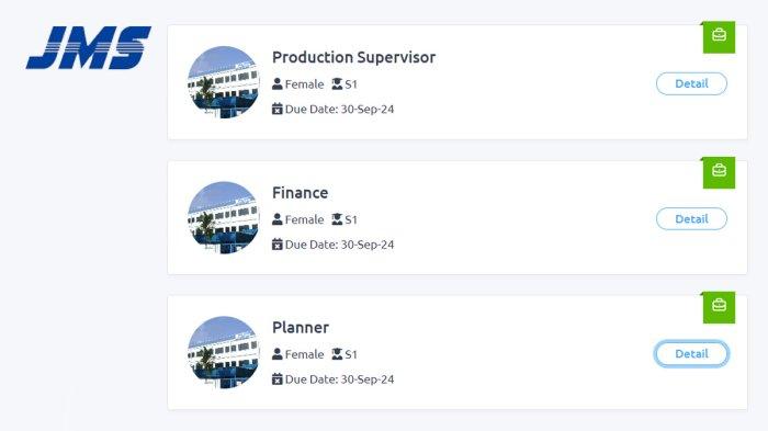 Lowongan Kerja Batam - PT JMS Buka Loker Production Supervisor, Finance, Planner, DL 30 ...