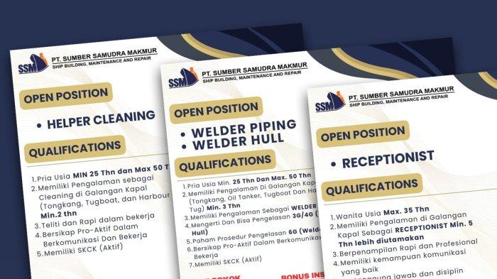 Lowongan Kerja Batam - PT Sumber Samudra Makmur Buka Banyak Loker ...
